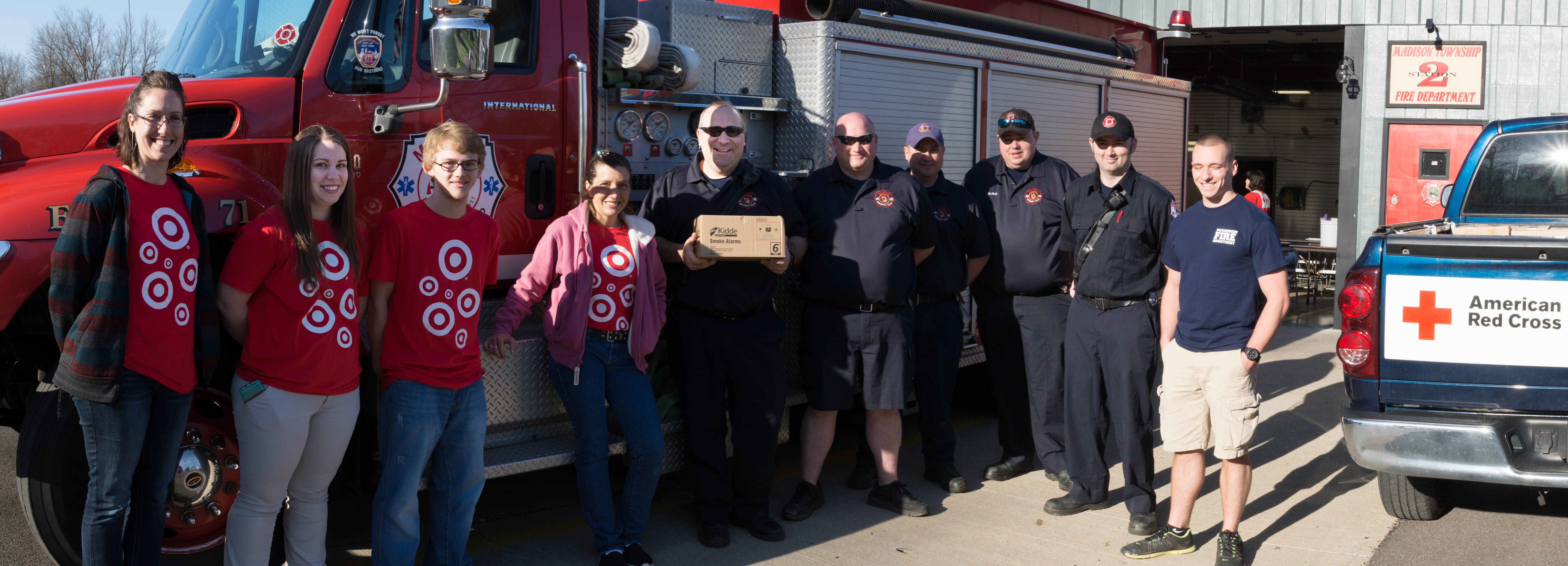 Target, Madison Fire Fighters, volunteers for the fire walk | NOHredcross
